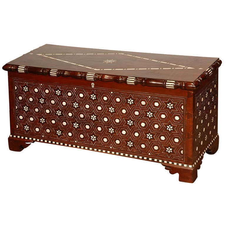 Syrian Wedding Inlaid Chest at 1stDibs