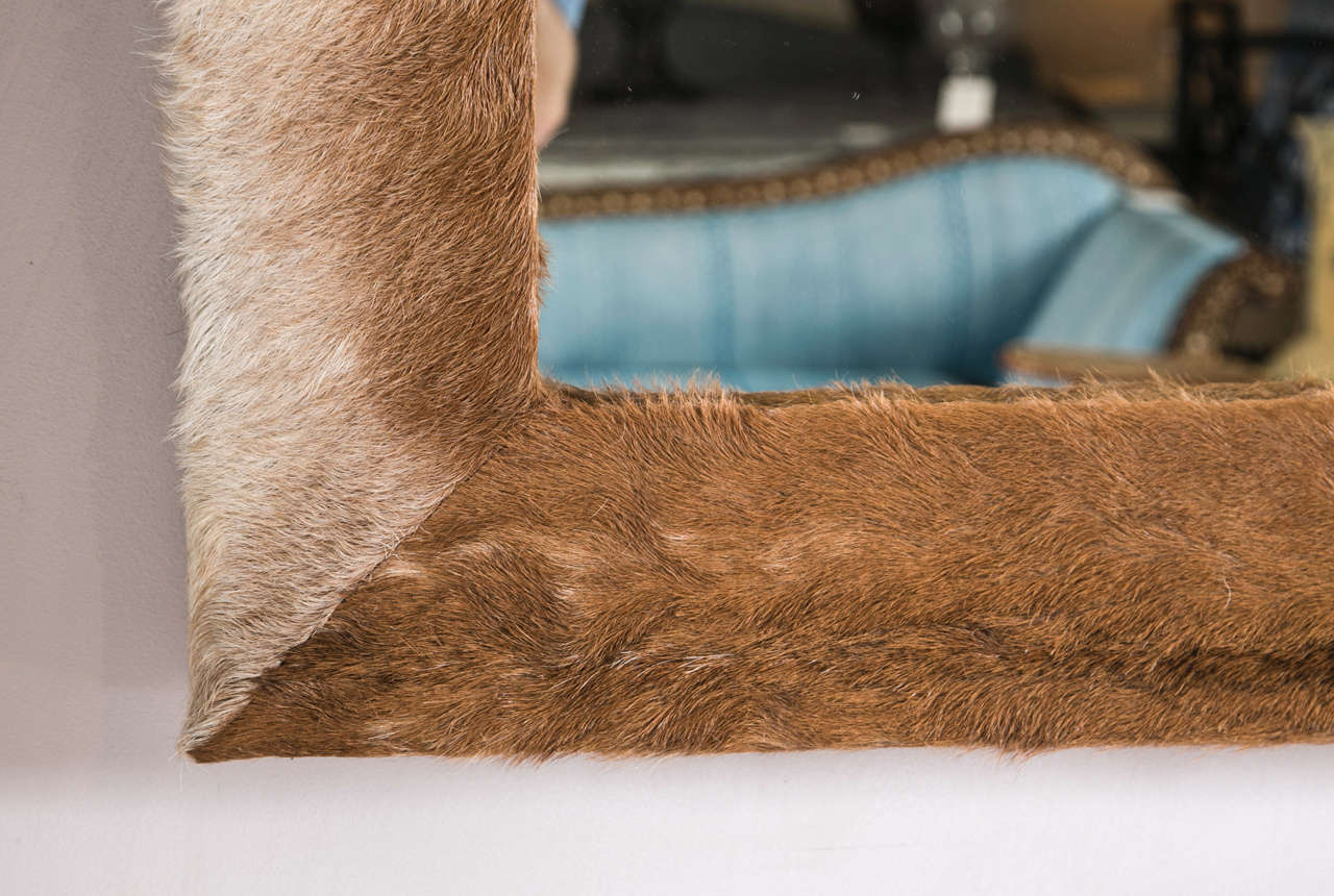 Cowhide Mirror at 1stDibs | cowhide mirrors, cowhide mirror frame ...