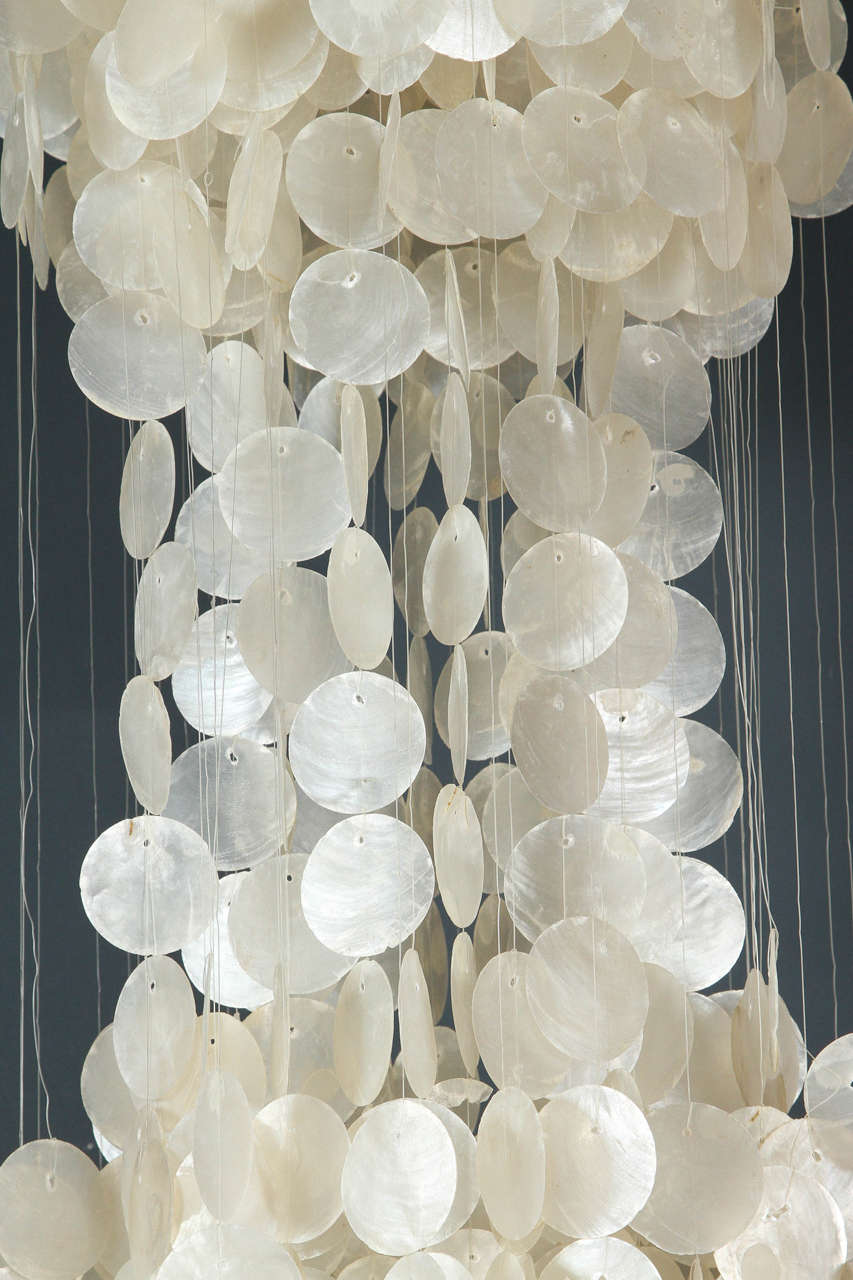 Capiz Shell Three-Tier Sculpture Hanging For Sale at 1stDibs