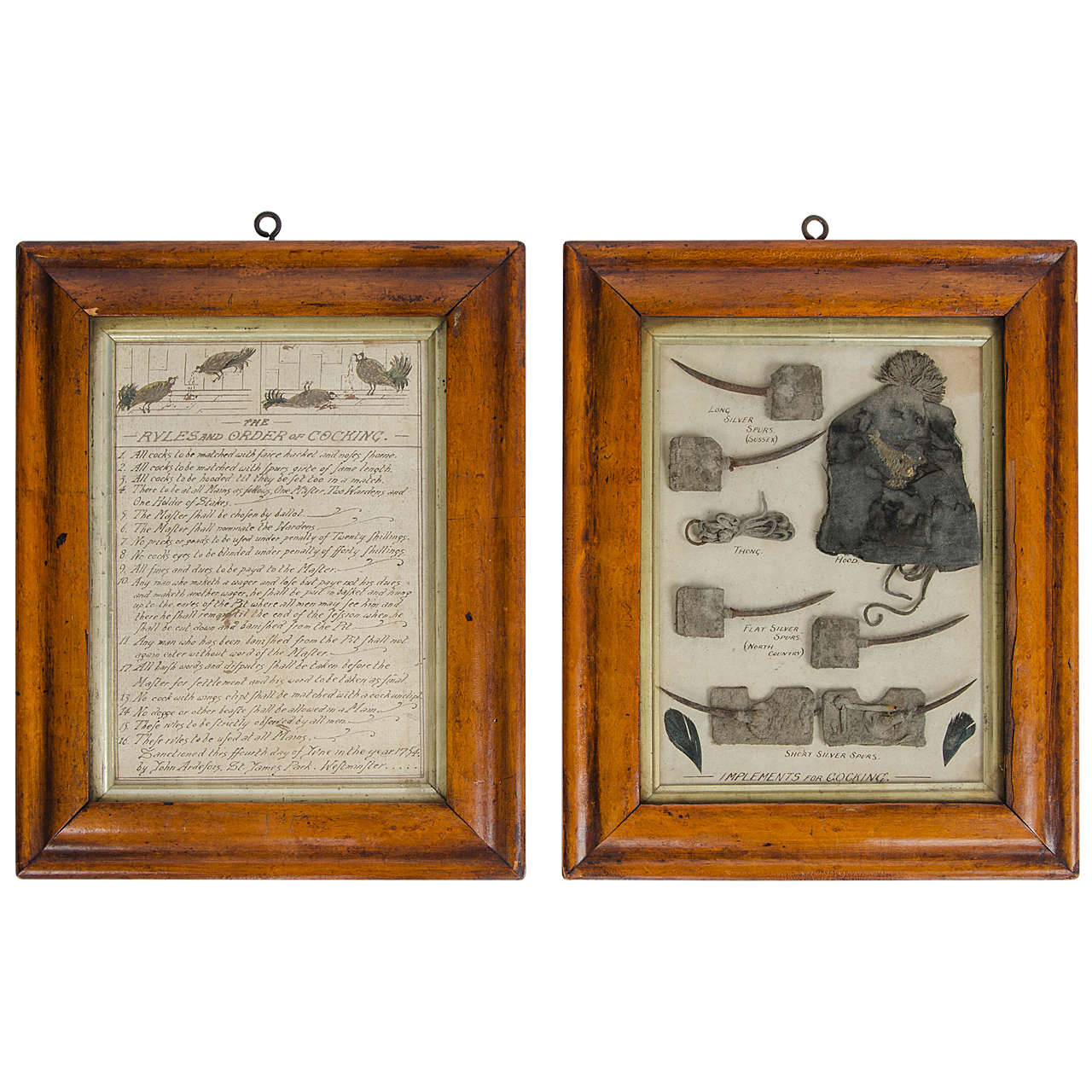Cock Fighting Spurs - 2 For Sale on 1stDibs | cockfighting spurs for ...
