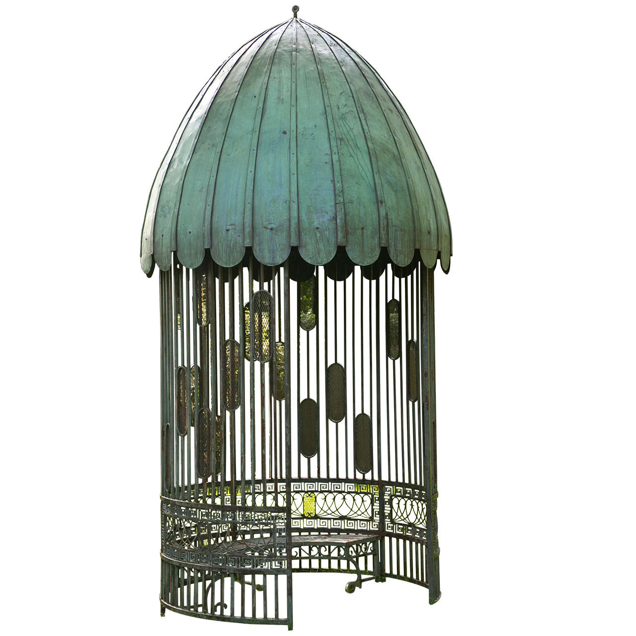 Gazebo with Copper Roof and Wrought-Iron Elements For Sale at 1stDibs ...