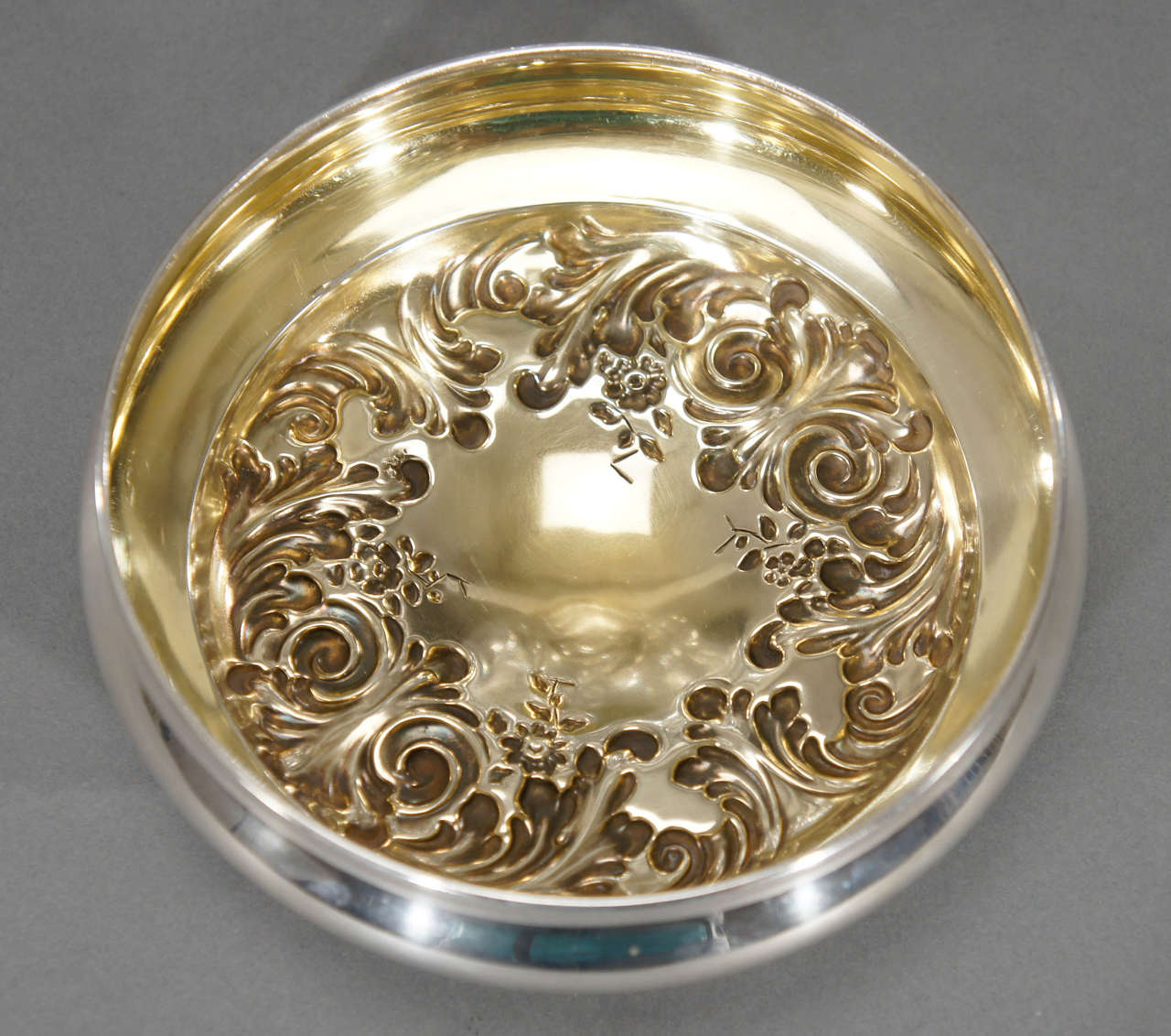 J. Hoare Art Nouveau Cut Crystal Humidor w/ Tiffany and Co. Sterling ...