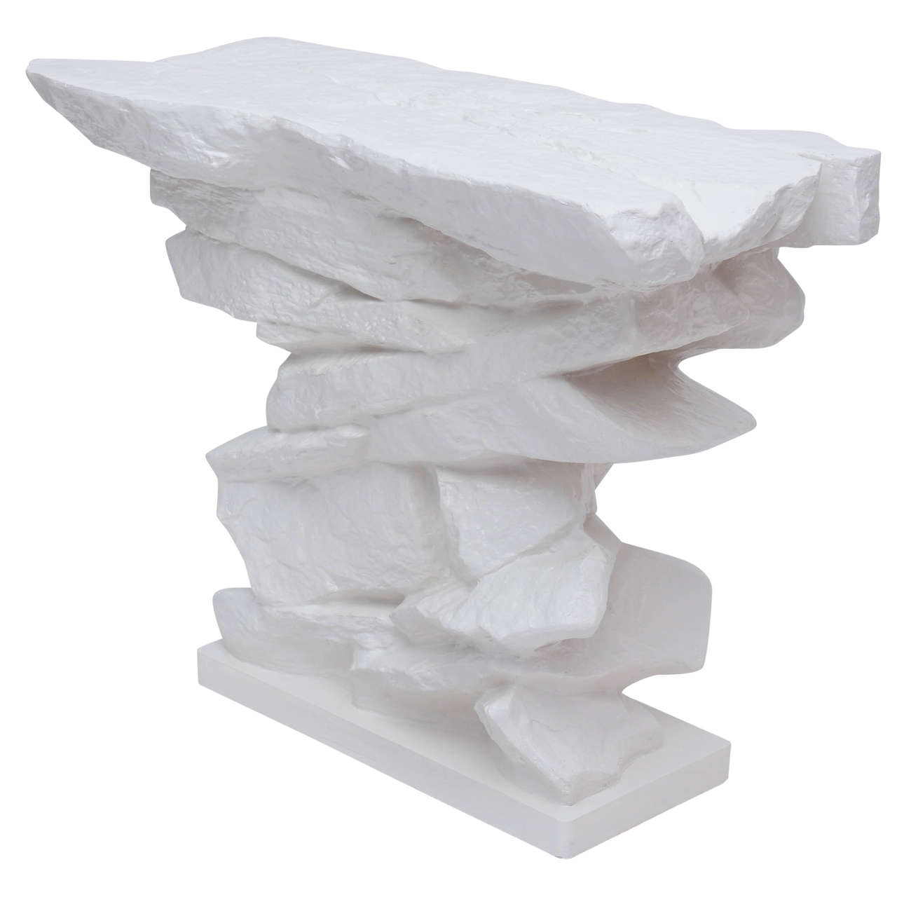 Sirmos Plaster Rock Console at 1stDibs