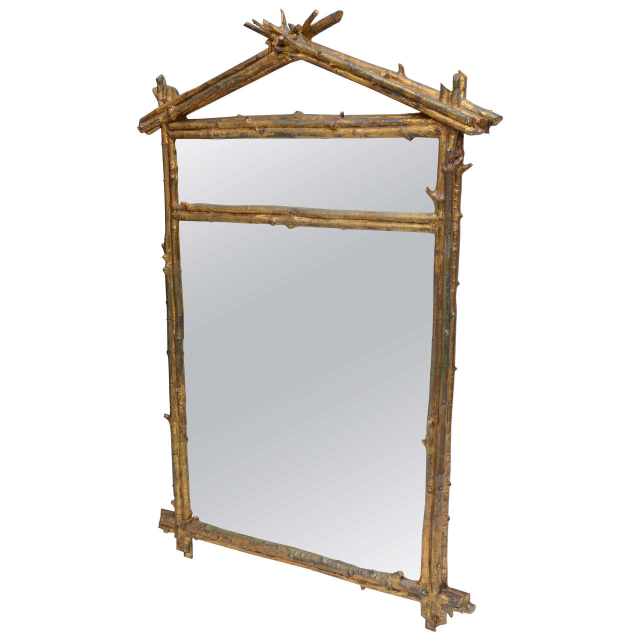 Sirmos Plaster Twig Mirror at 1stDibs