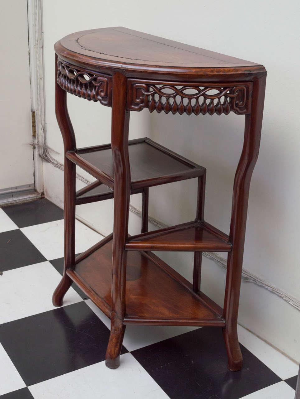 Late 19th Century Chinese Hong Mu Demilune Form Table at 1stDibs | mudemi