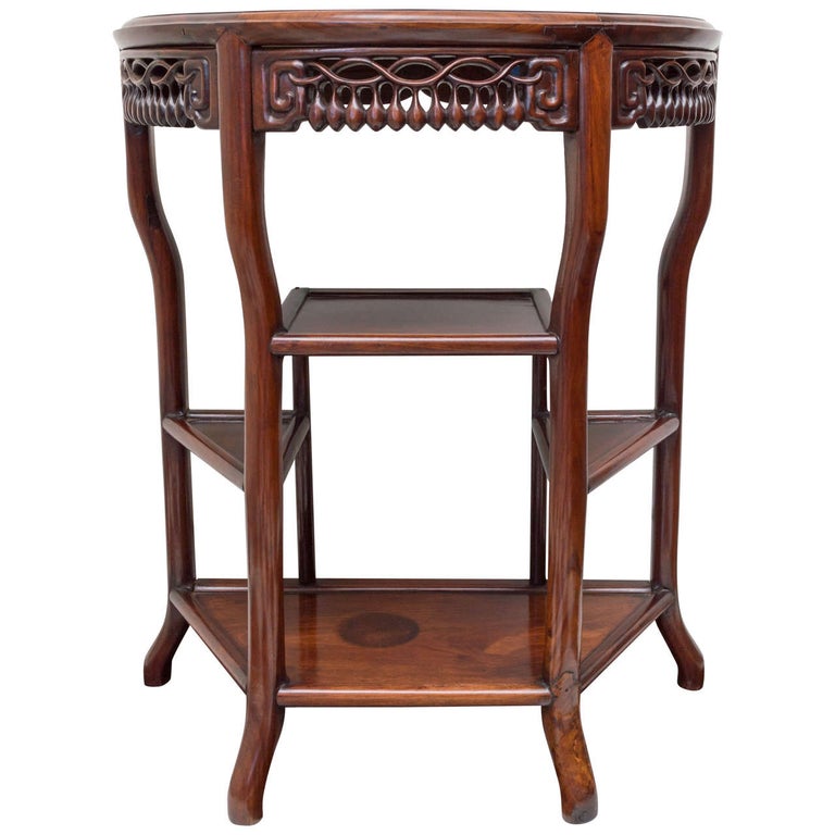 Late 19th Century Chinese Hong Mu Demilune Form Table at 1stDibs