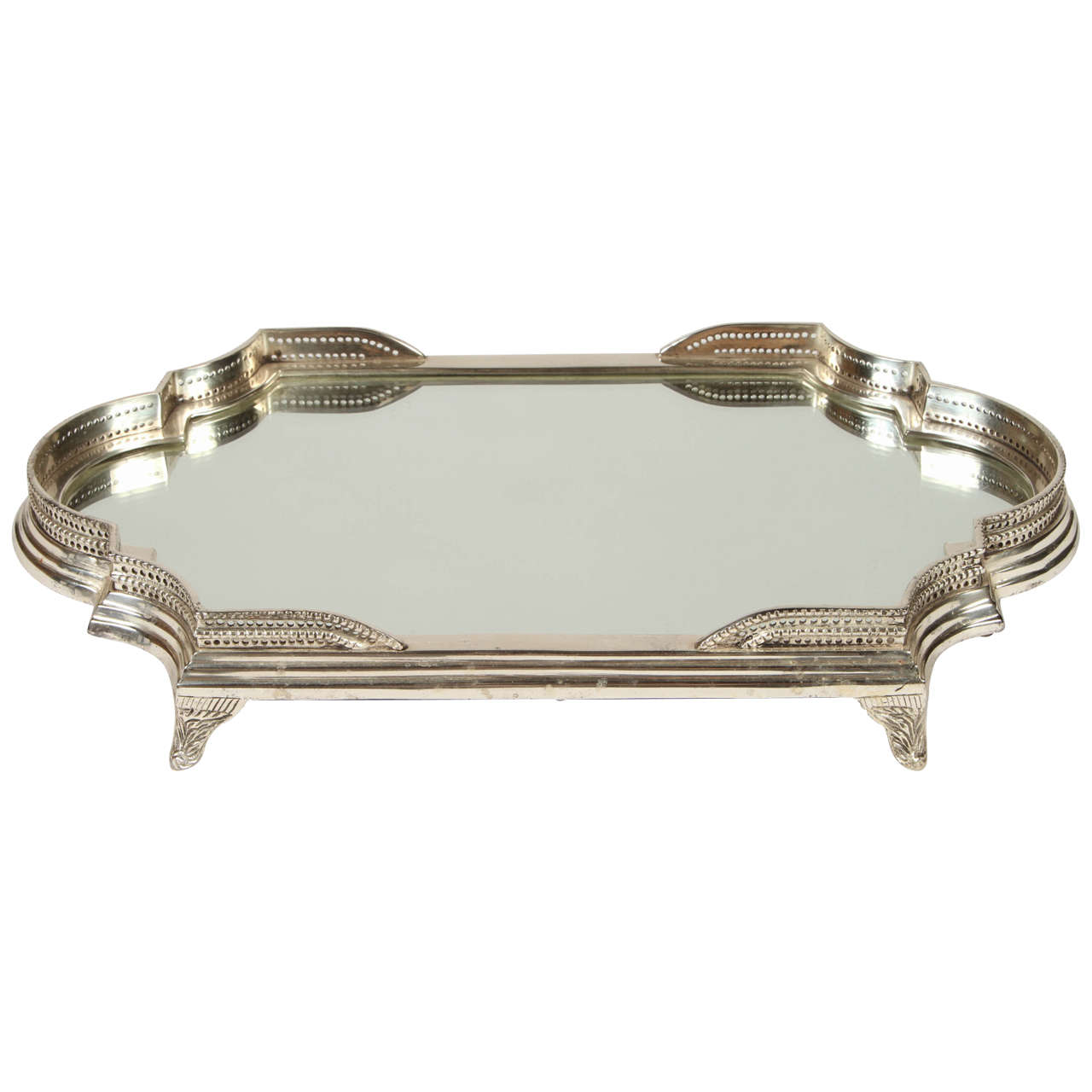 Victorian Style Silvered-Plated Table Plateau at 1stDibs