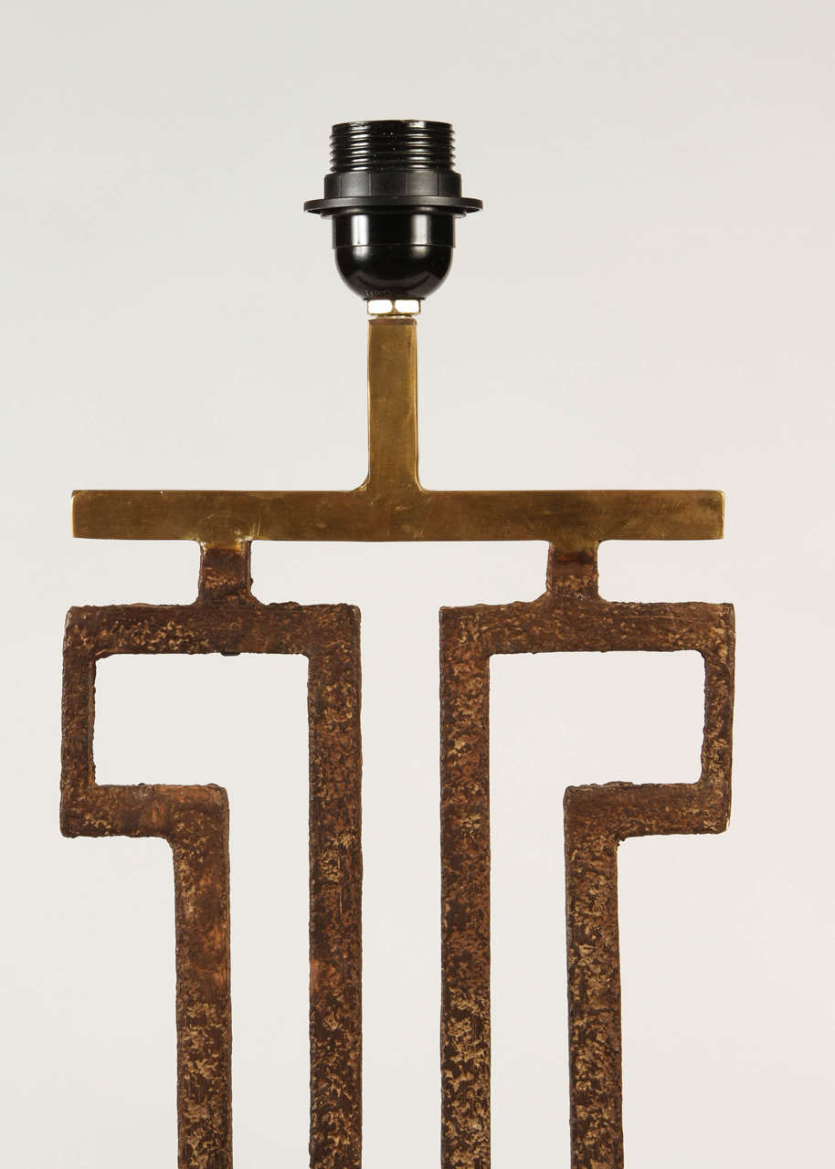 French Iron Railing Lamp For Sale at 1stDibs