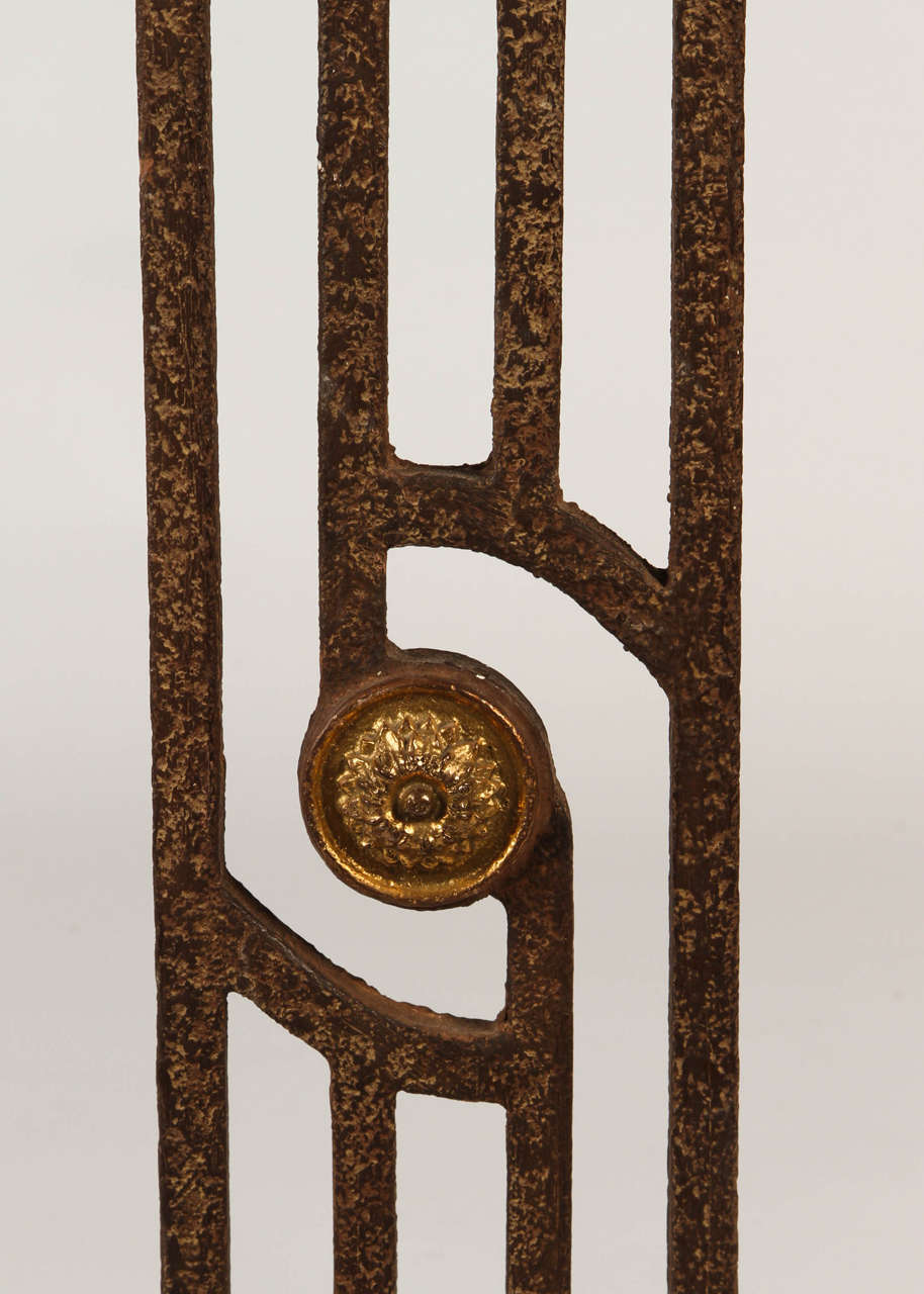 French Iron Railing Lamp For Sale at 1stDibs