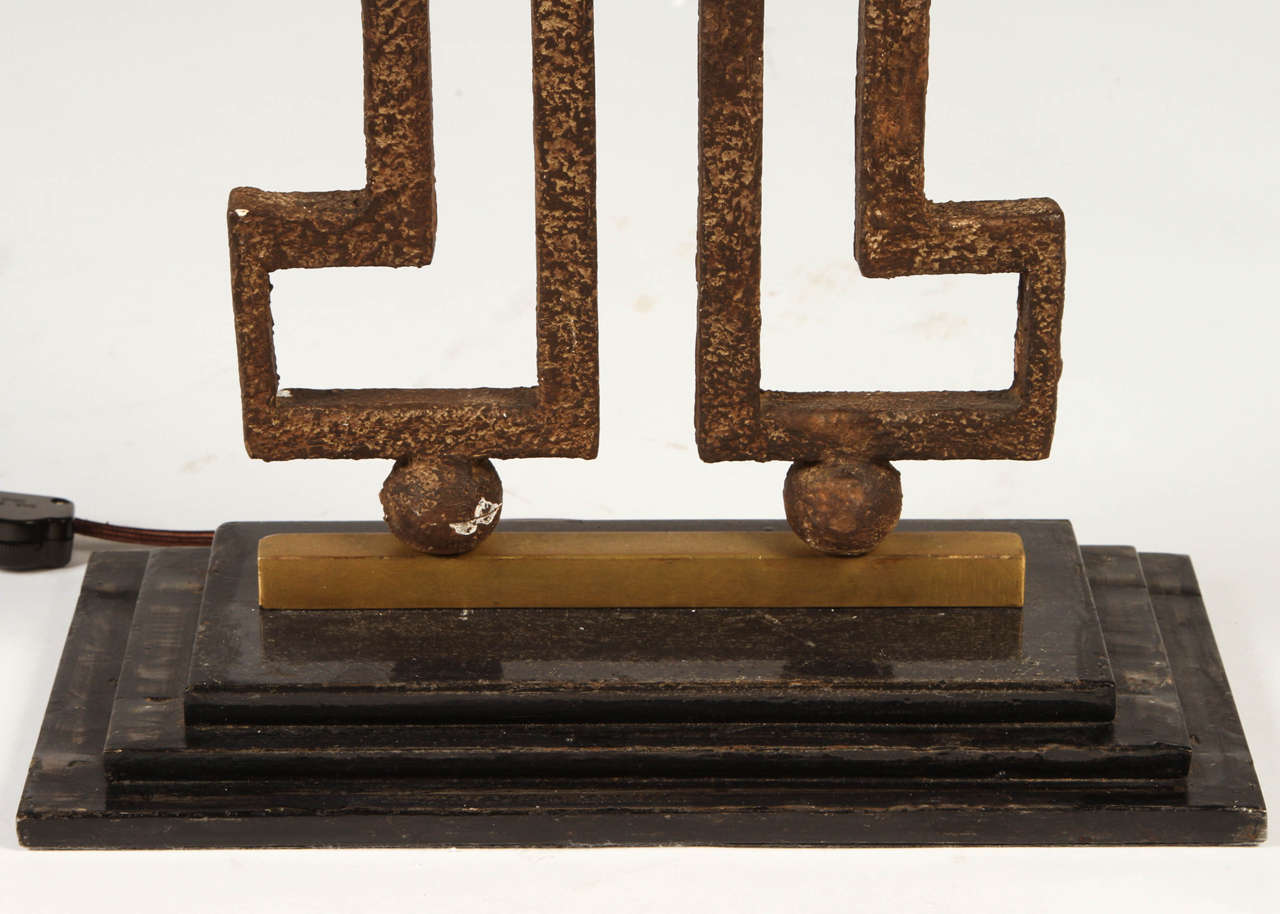 French Iron Railing Lamp For Sale at 1stDibs