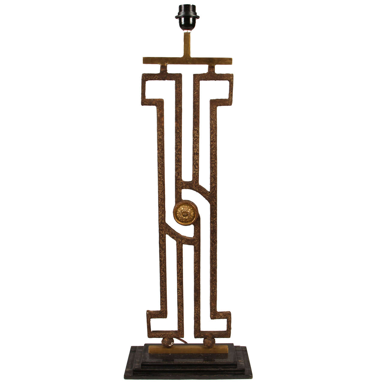 French Iron Railing Lamp For Sale at 1stDibs