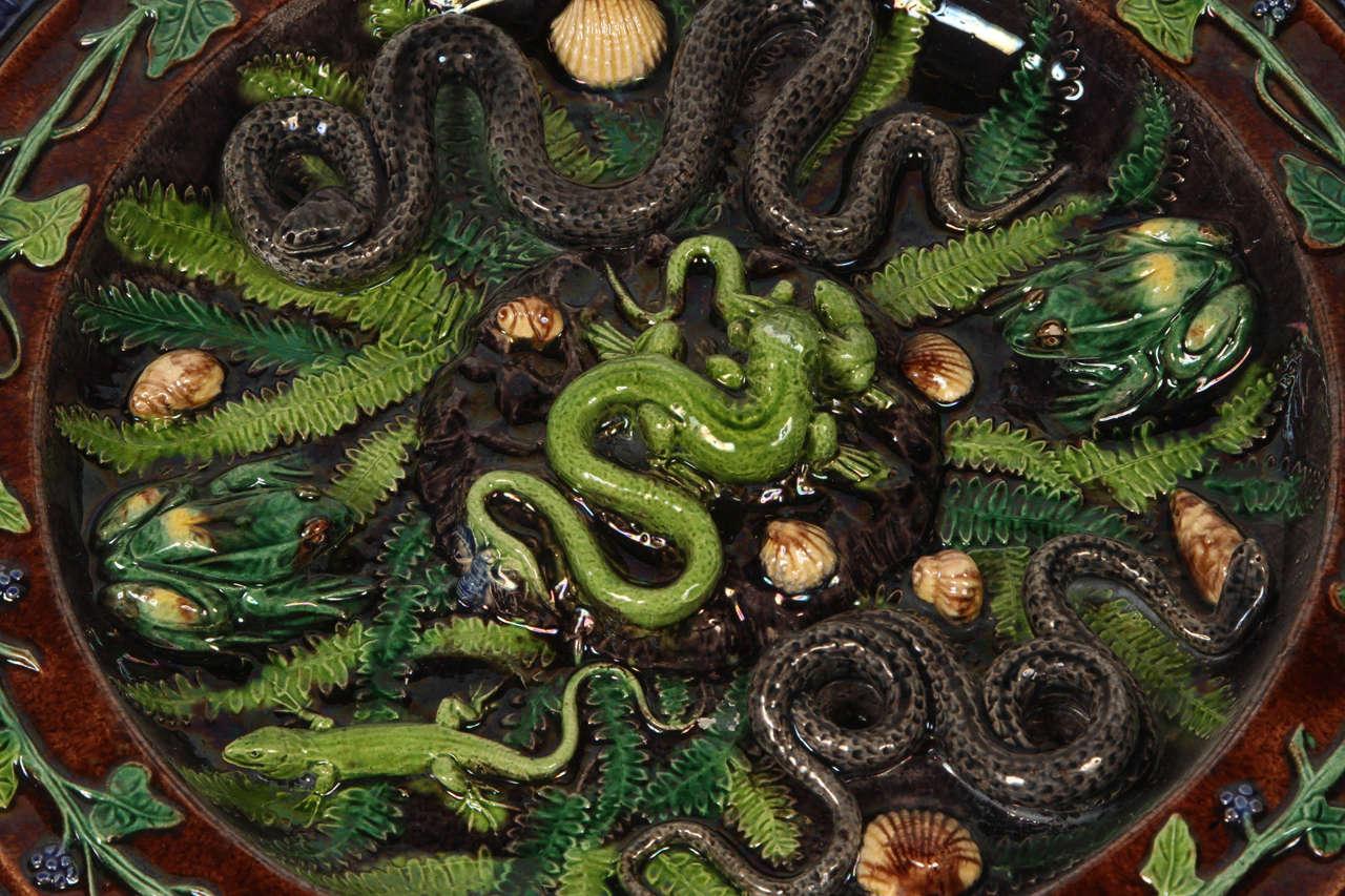French Palissy Ware Plate at 1stDibs | palissy plates, palissyware ...