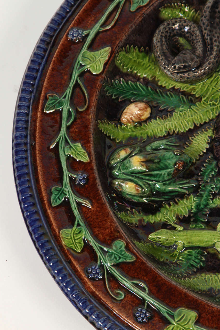 French Palissy Ware Plate at 1stDibs | palissy plates, palissyware ...