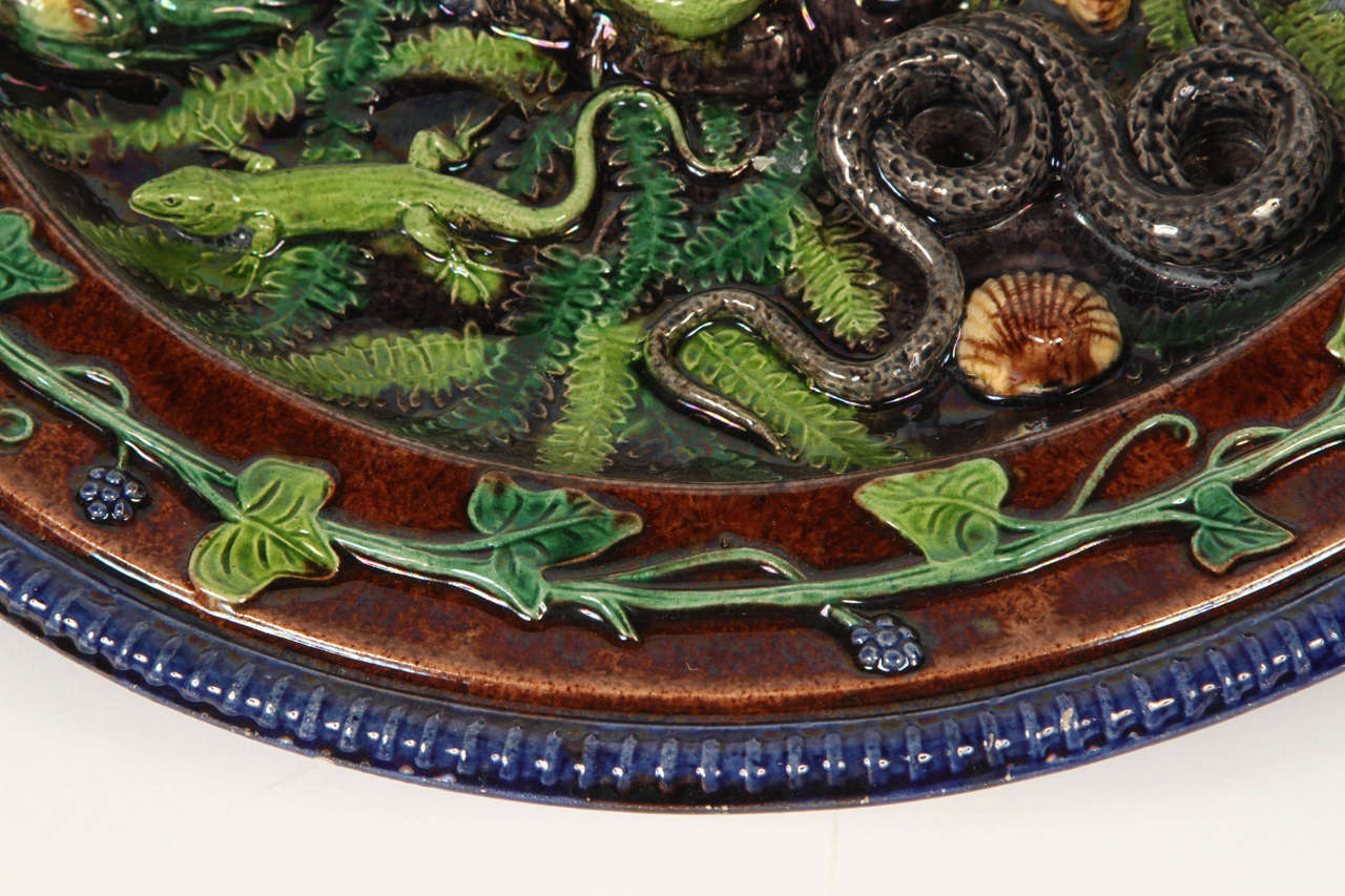 French Palissy Ware Plate at 1stDibs | palissy plates, palissyware ...