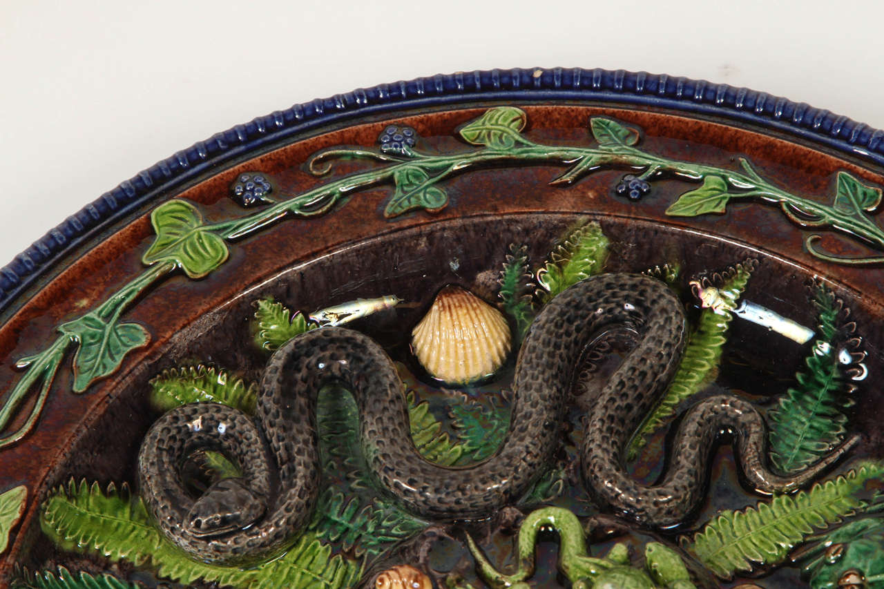 French Palissy Ware Plate at 1stDibs | palissy plates, palissyware ...