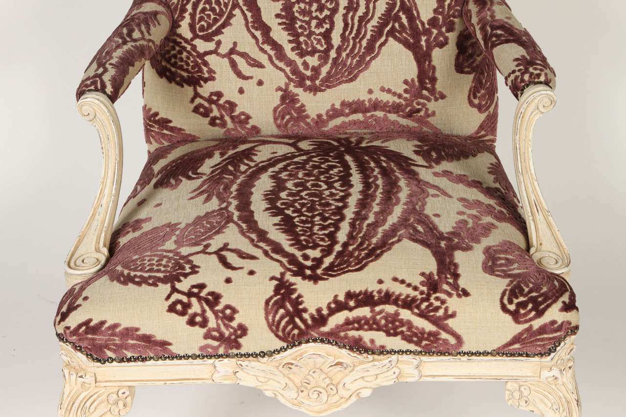 Pair of George III Style Library Chairs For Sale at 1stDibs