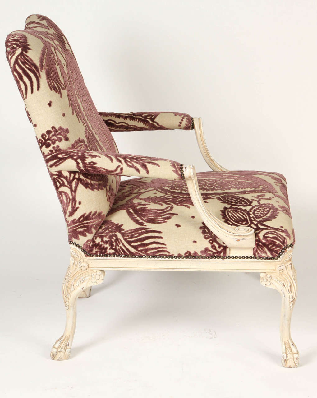 Pair of George III Style Library Chairs For Sale at 1stDibs