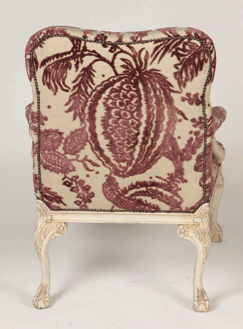 Pair of George III Style Library Chairs For Sale at 1stDibs