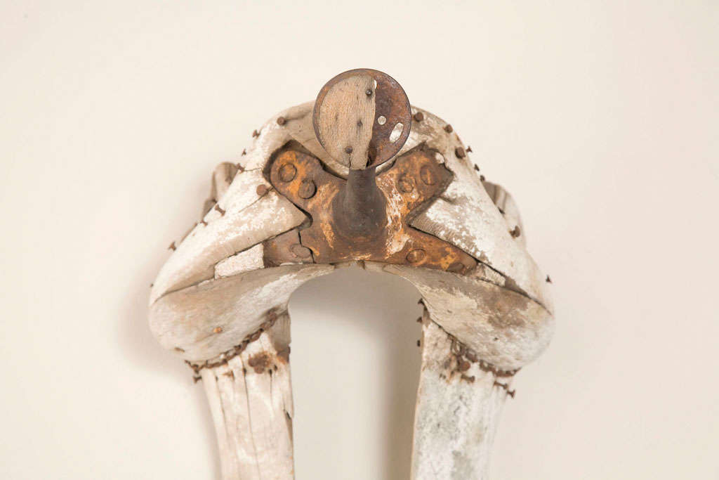 Sculptural Wooden Saddle Frame at 1stDibs