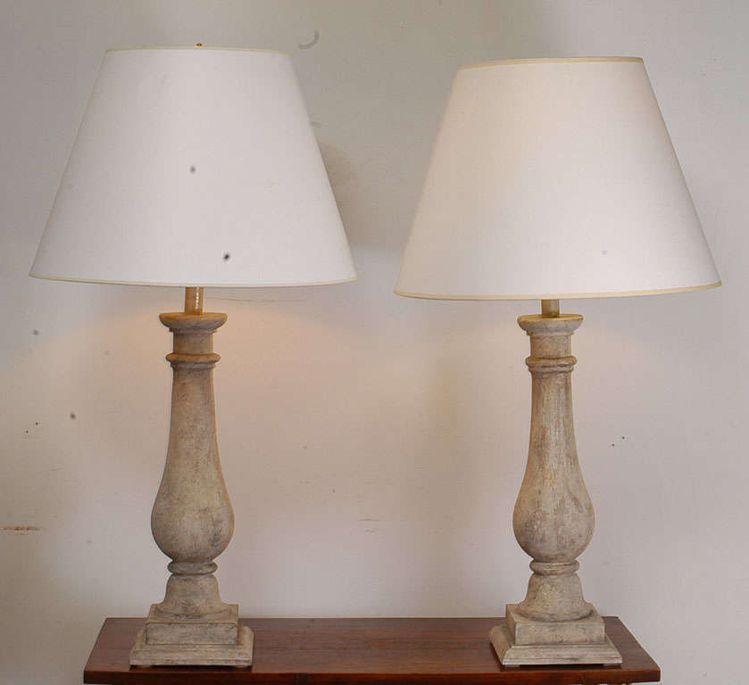 Painted Baluster Table Lamps at 1stDibs