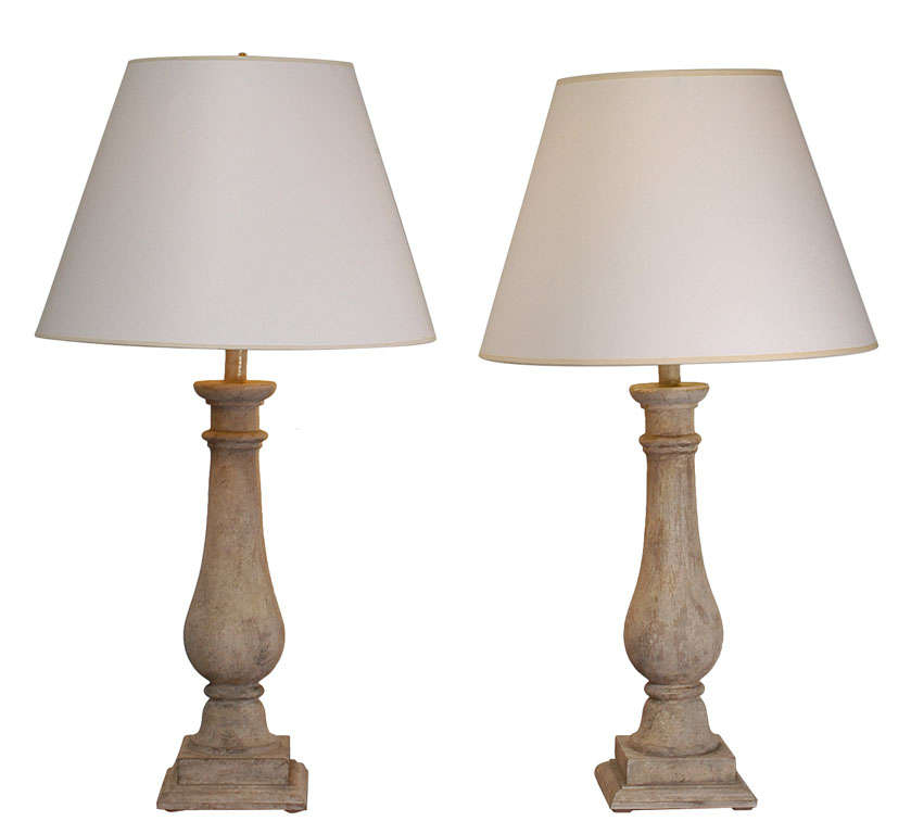 Painted Baluster Table Lamps at 1stDibs