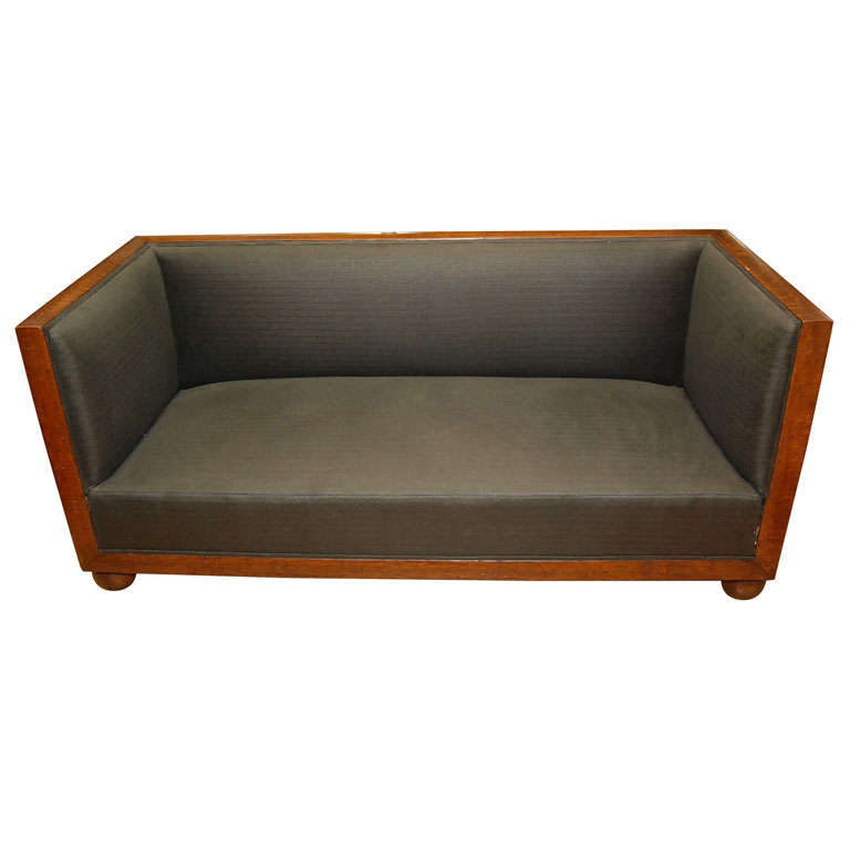 Edwardian Oak Box Sofa For Sale at 1stDibs