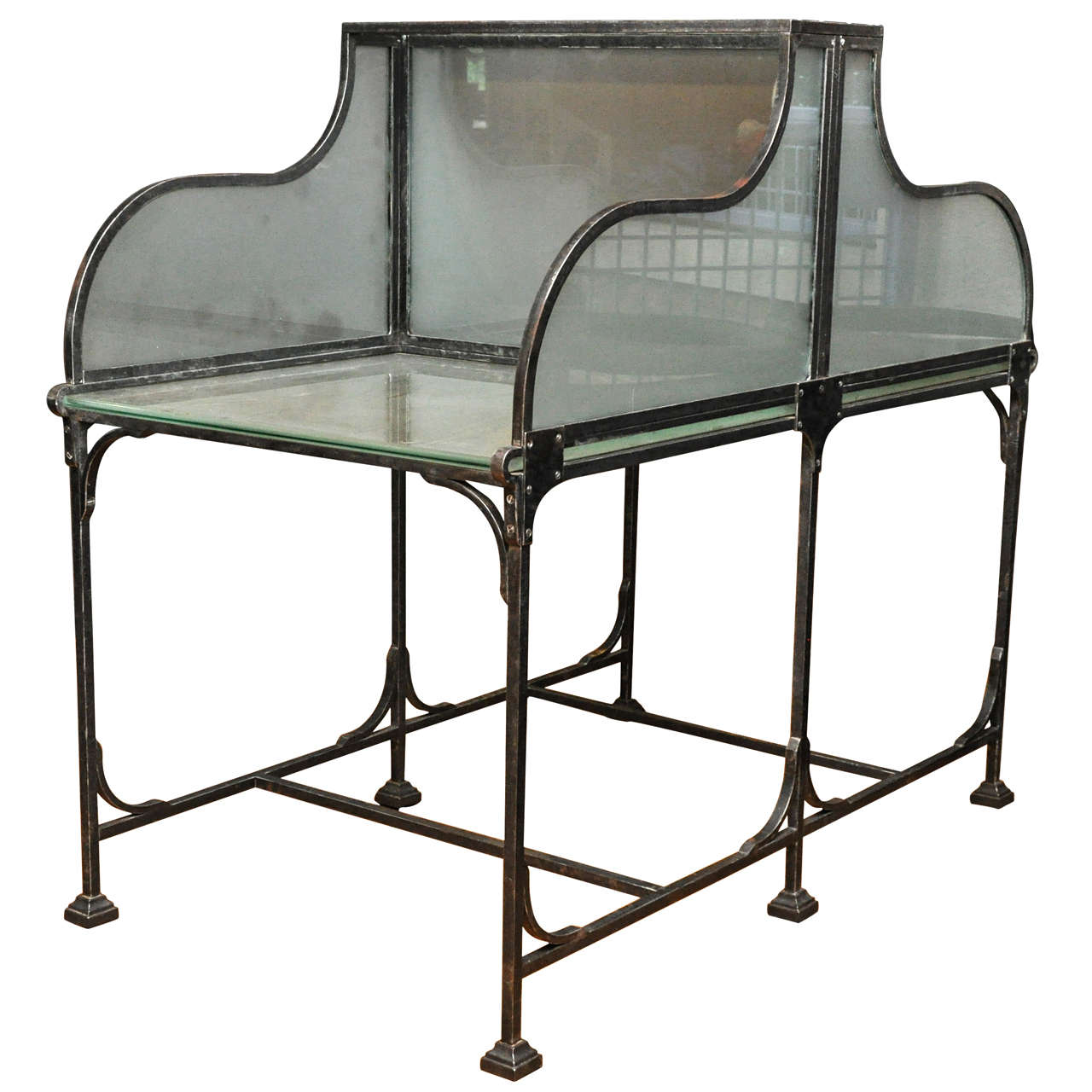 Double-Sided French Bank Table at 1stDibs