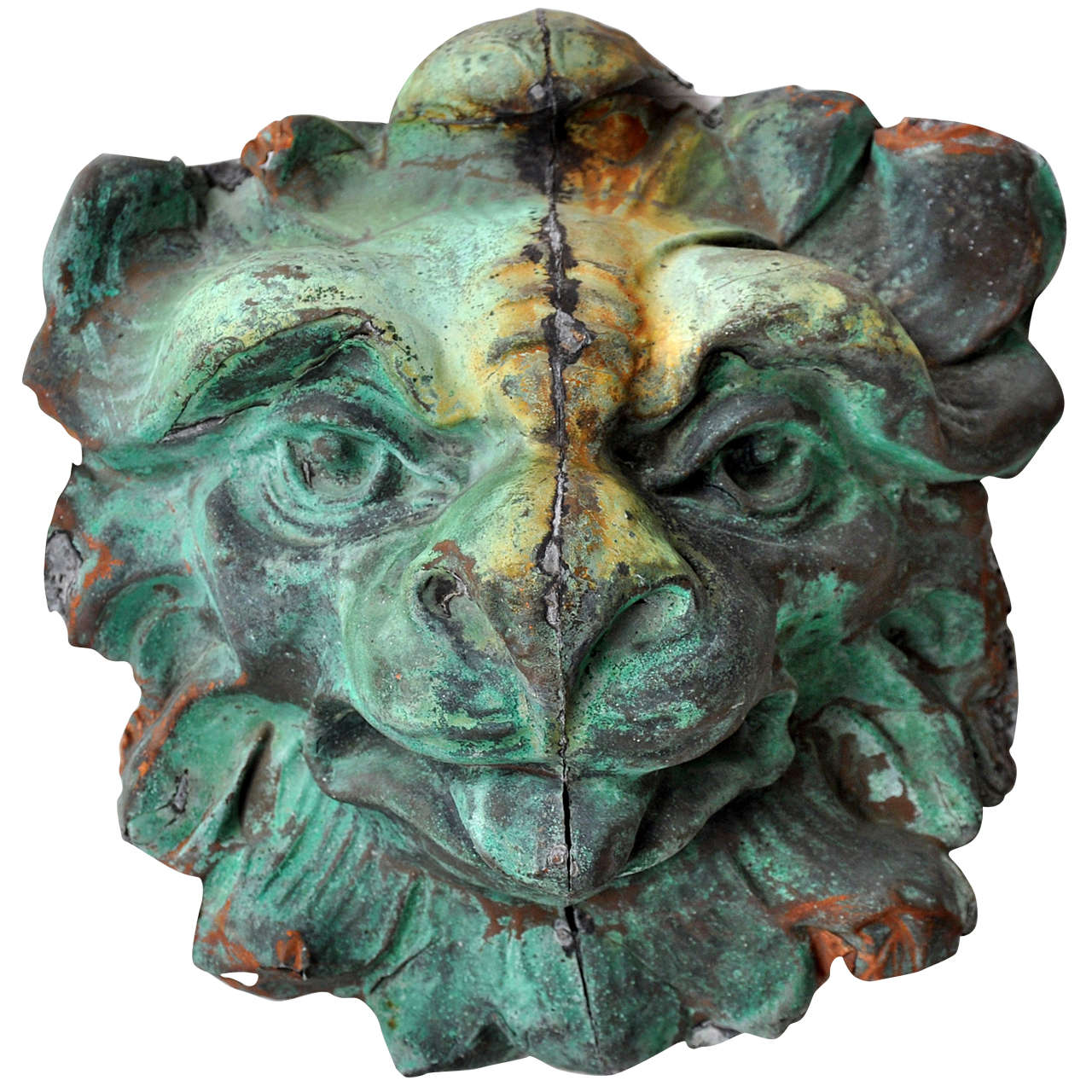 19th Century Copper Lion Head at 1stDibs