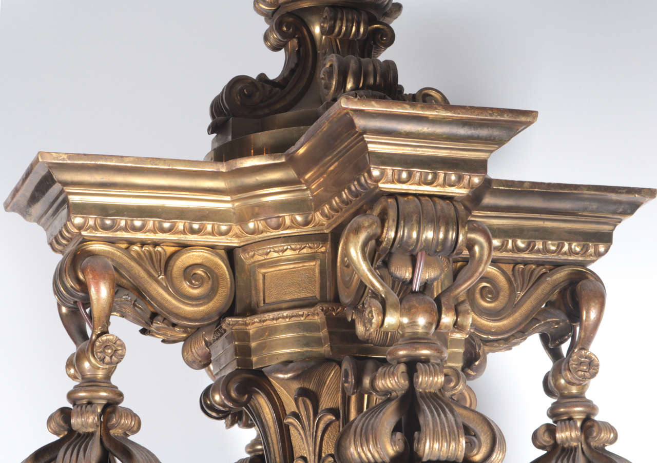 Exceptional Bronze Pennsylvania State Capitol Chandelier For Sale at ...