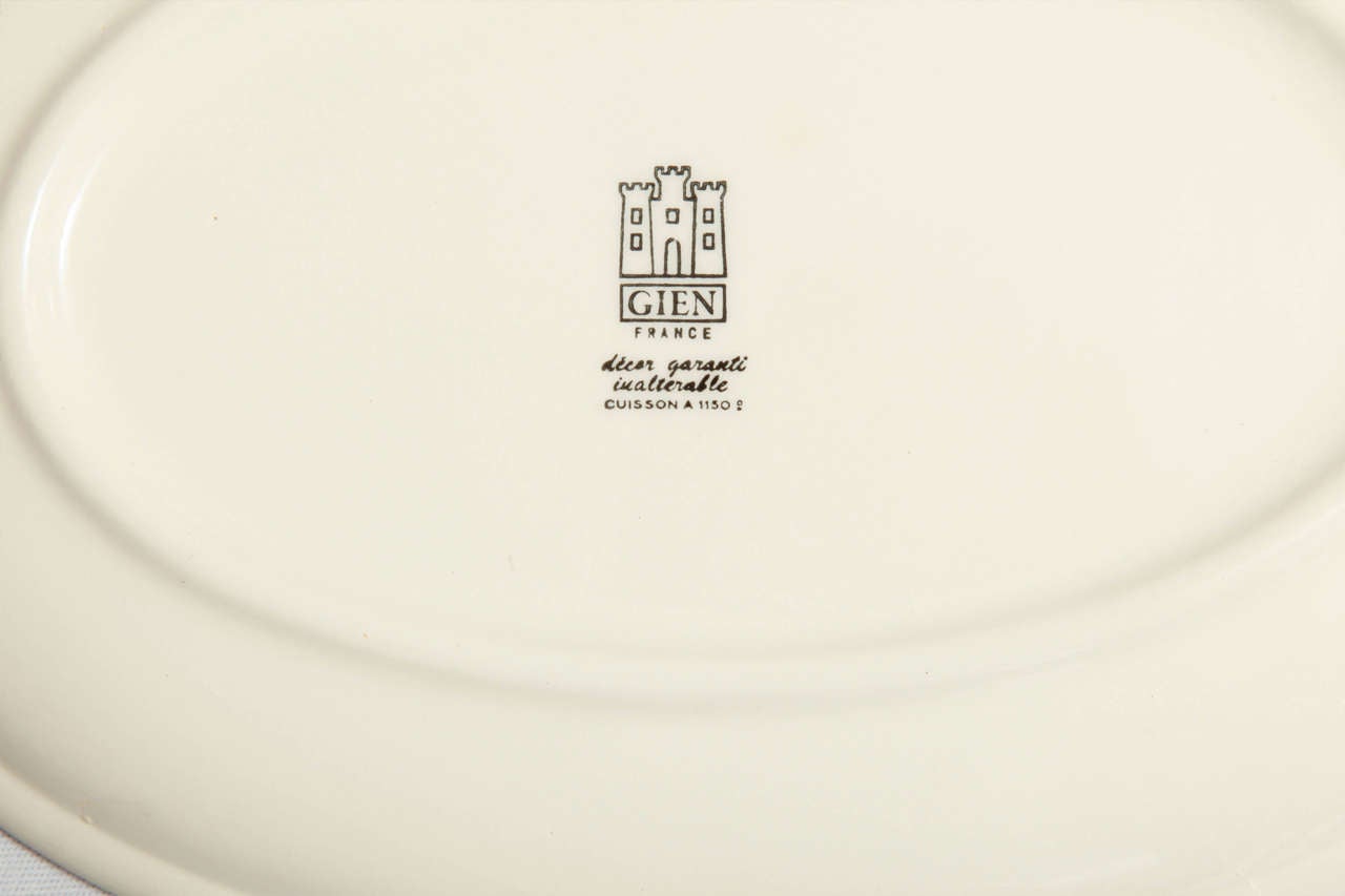 Gien, France - Set of Six Decorative Plates by Pierre Maitre. at 1stDibs