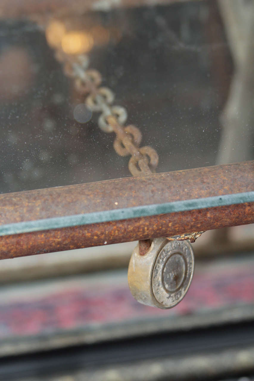 Industrial Side Table with Lock at 1stDibs