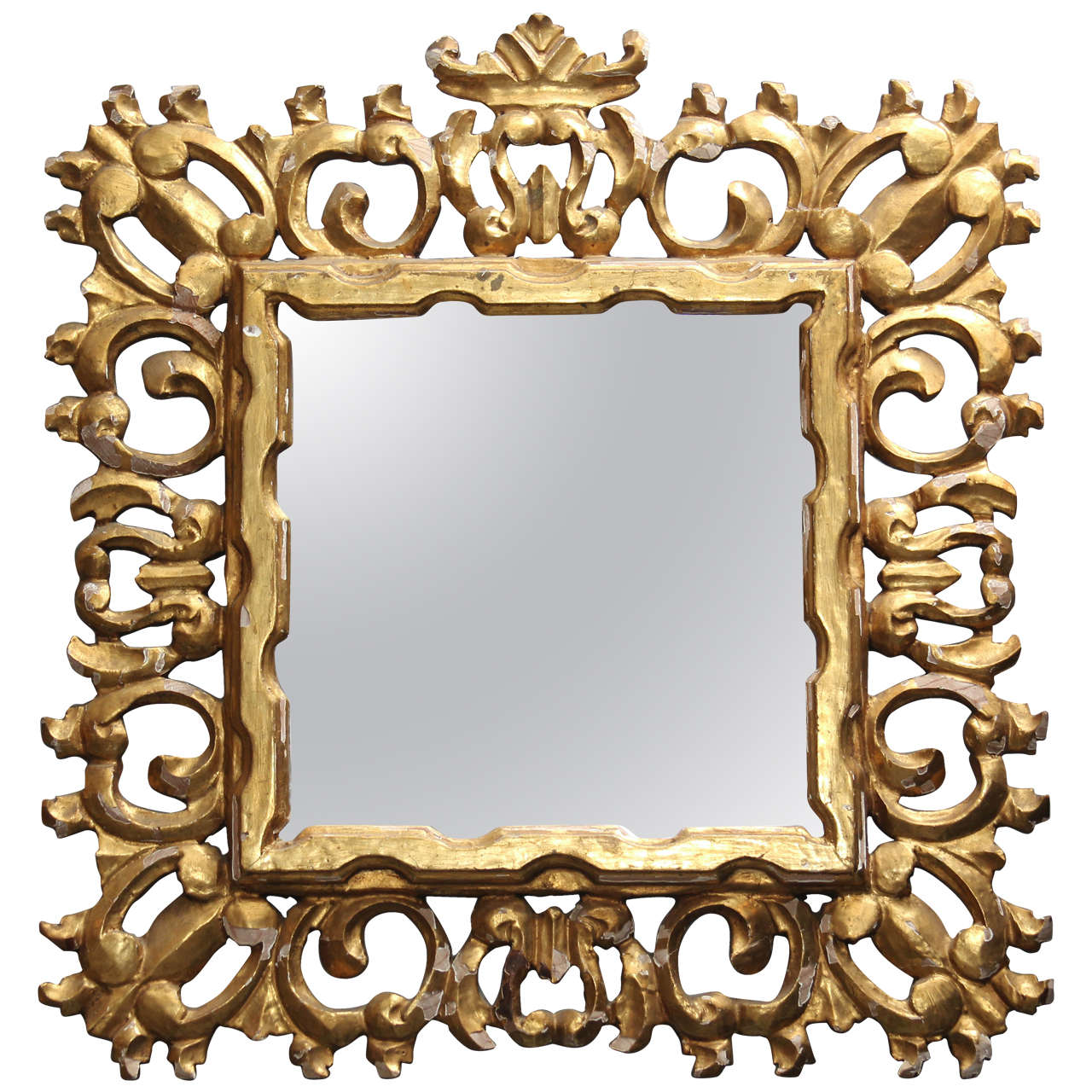 Carved Giltwood Mirror at 1stDibs