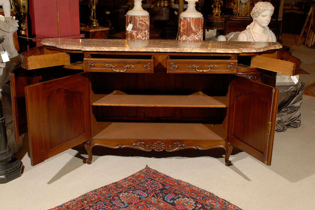 Marble-Topped Sideboard For Sale at 1stDibs | marble top buffet for ...