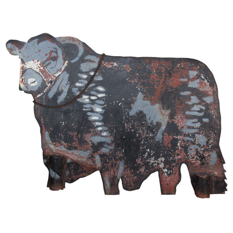 Texas Black Angus Ranch Sign at 1stDibs