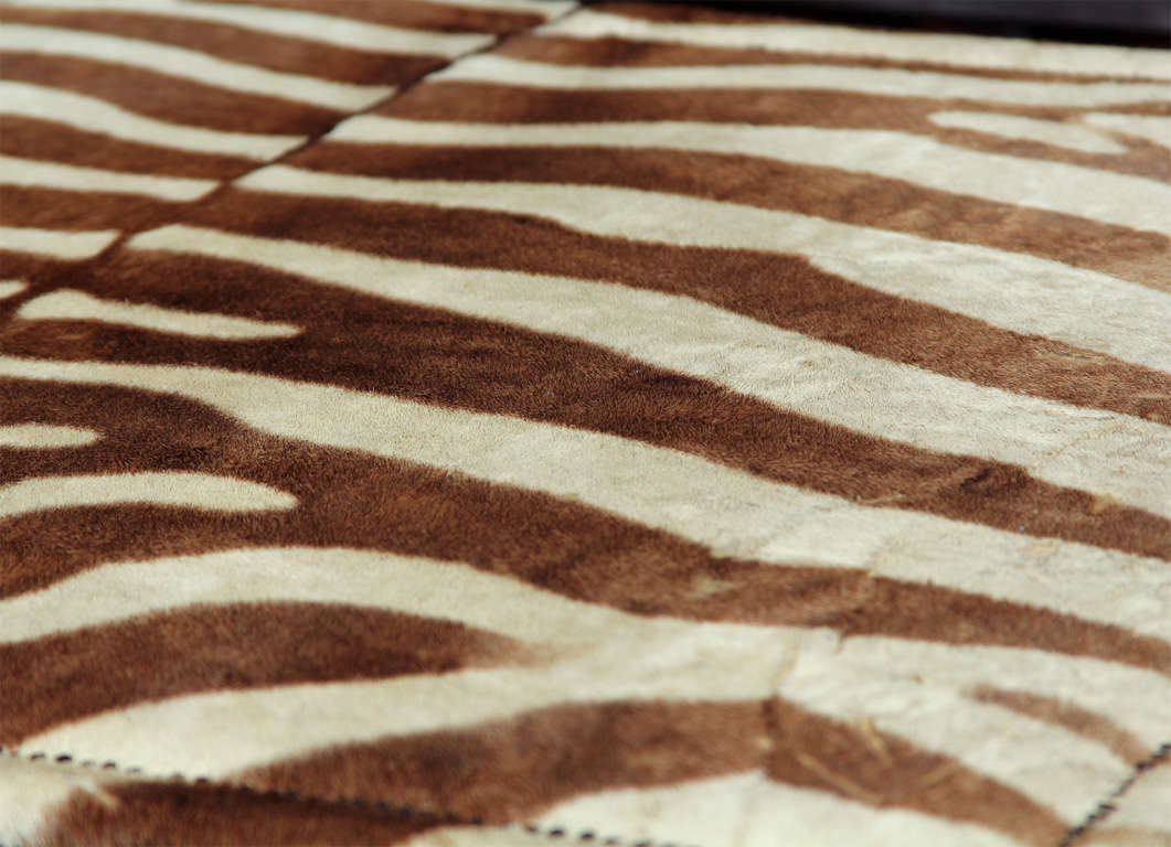 custom coffee/cocktail table upholstered in vintage zebra hide at ...