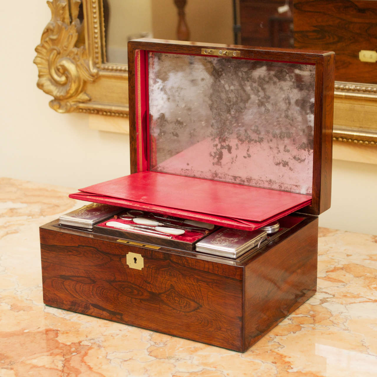 19th Century Victorian Mahogany Dressing Box at 1stDibs