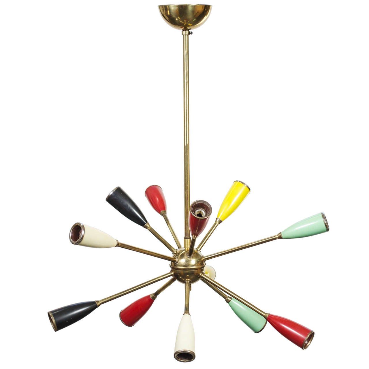 Vintage Multi-Colored Sputnik Chandelier attributed to Stilnova at 1stDibs