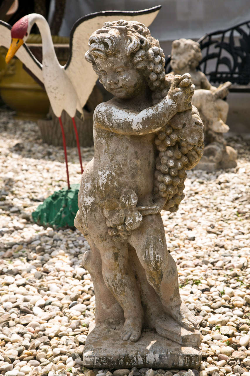 Cast Stone Cherub at 1stDibs