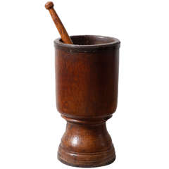 Wooden African Mortar and Pestle For Sale at 1stdibs