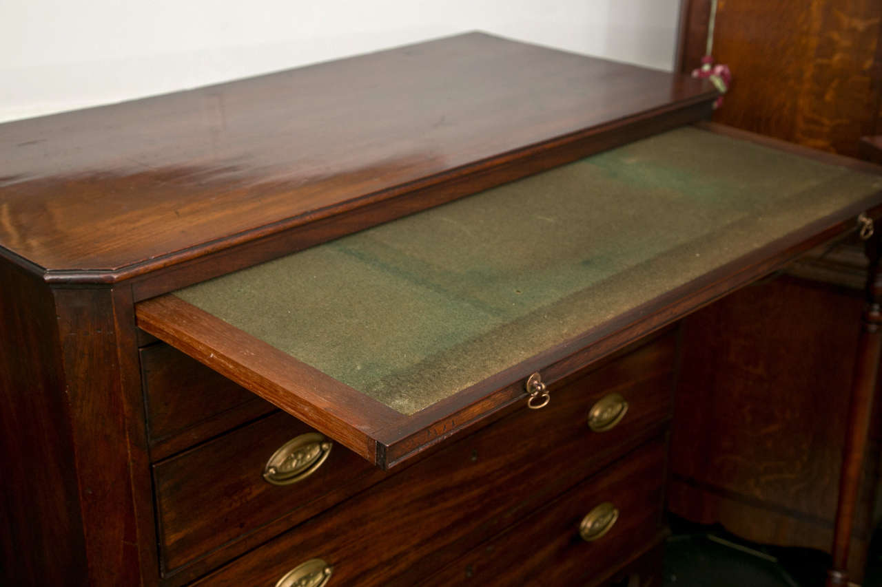 Mahogany Canted Corner Chest of Drawers at 1stDibs | canted corners ...