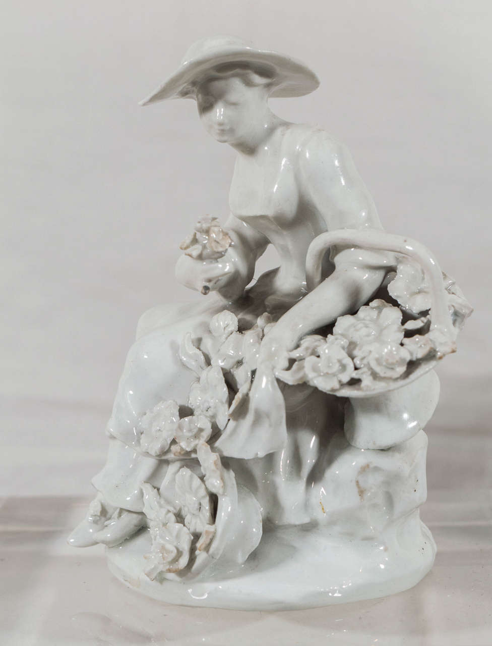 Set of Four 18th Century English Porcelain Bow Figures of the "Rustic ...