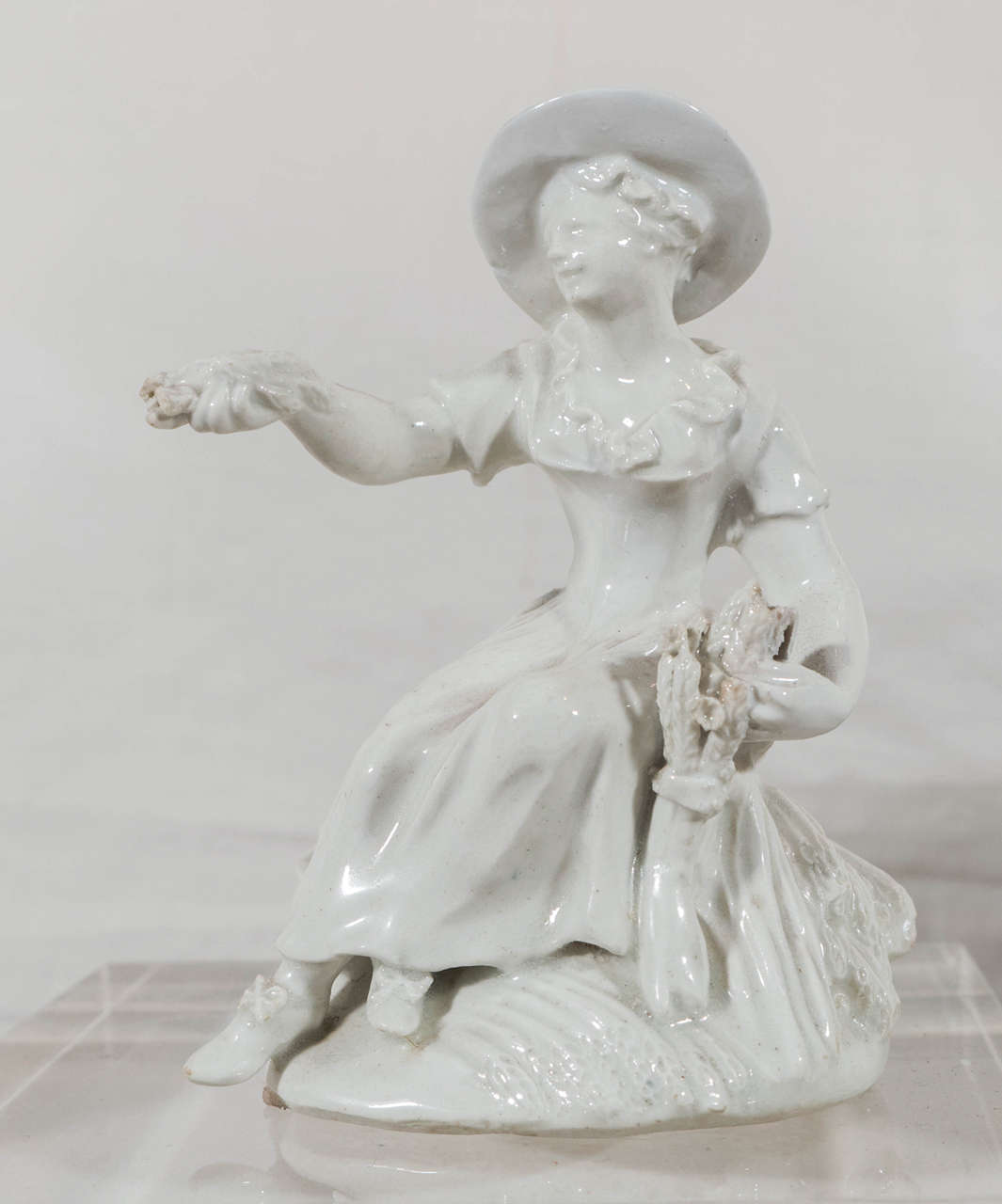 Set of Four 18th Century English Porcelain Bow Figures of the "Rustic ...