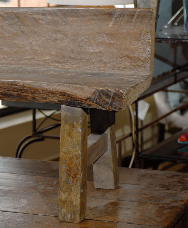 Organic Rustic Bench at 1stDibs