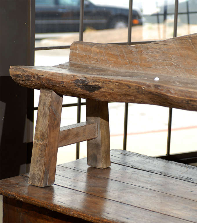 Organic Rustic Bench at 1stDibs