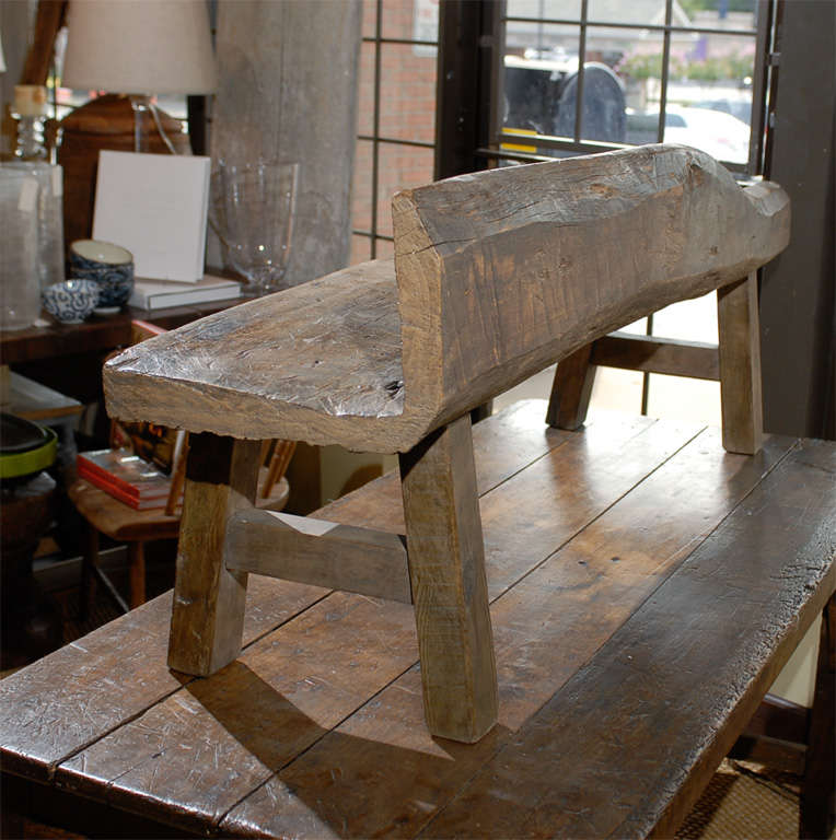 Organic Rustic Bench at 1stDibs