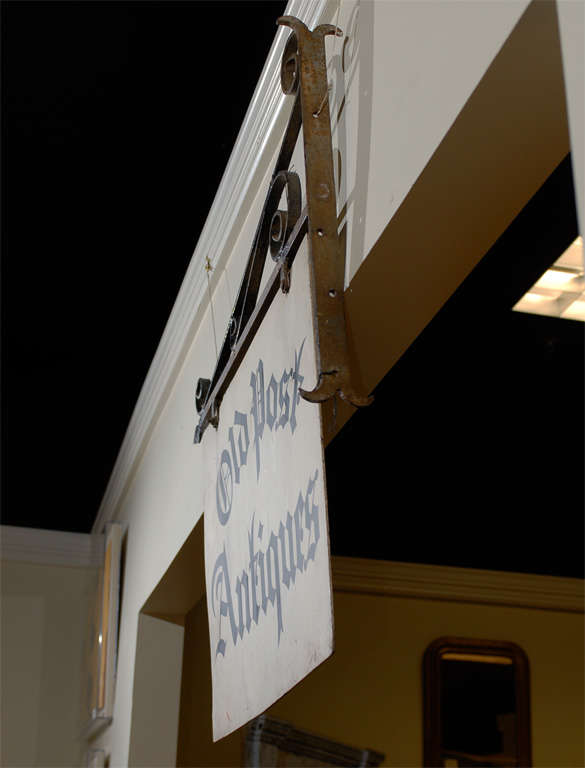 Antique Iron 'Old Post Antiques' Sign For Sale at 1stDibs | antique ...