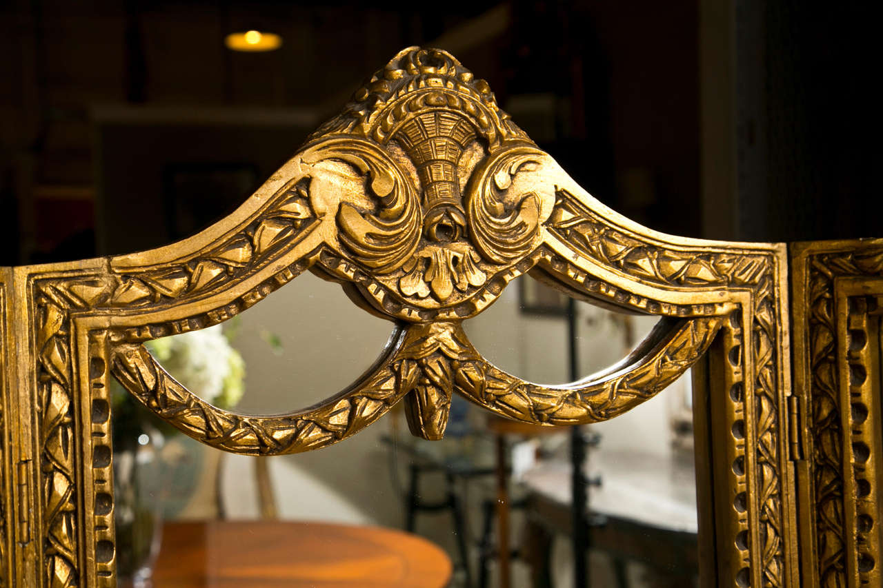 French Louis XVI Style Gilded Vanity at 1stDibs | louis xvi vanity