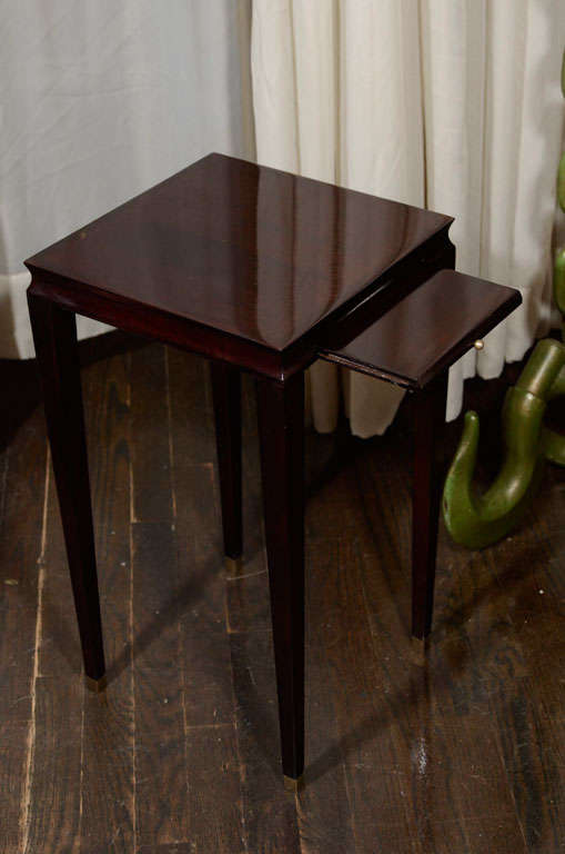 Small lacquered telephone table with central shelf at 1stDibs