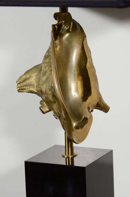 Gilt-Bronze Conch Shell Table Lamp by Maison Charles For Sale at 1stDibs