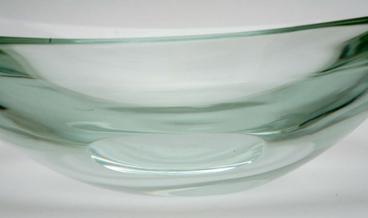Oval Glass Bowl by Fontana Arte at 1stDibs | glass oval bowl, oval ...